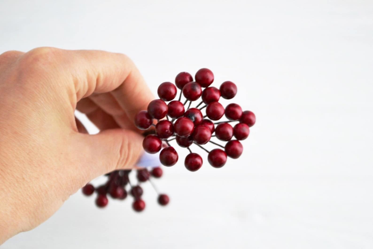 Artificial Berry Burgundy Berries Faux Berry Fake Fruits Berry Bundles ...