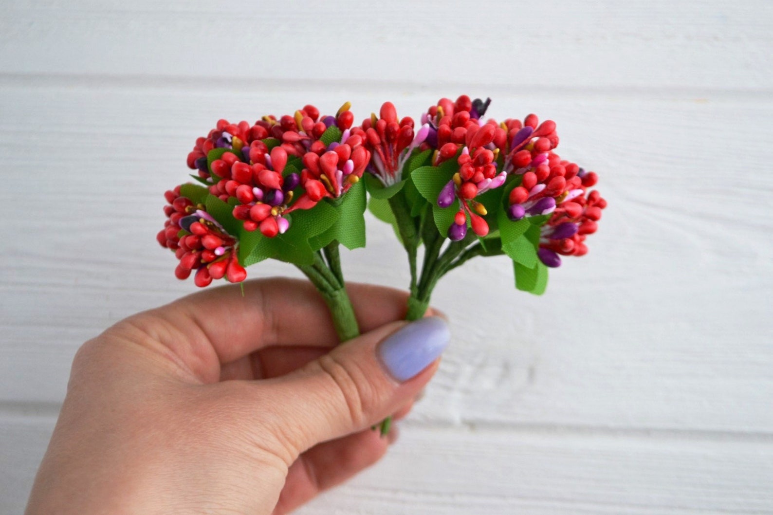 24 Flower Stamens Berry Stems Artificial Flower Decor Fake - Etsy