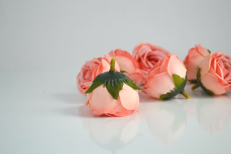 Coral Silk Roses Small Flowers Fake Rose Faux Roses Flower - Etsy