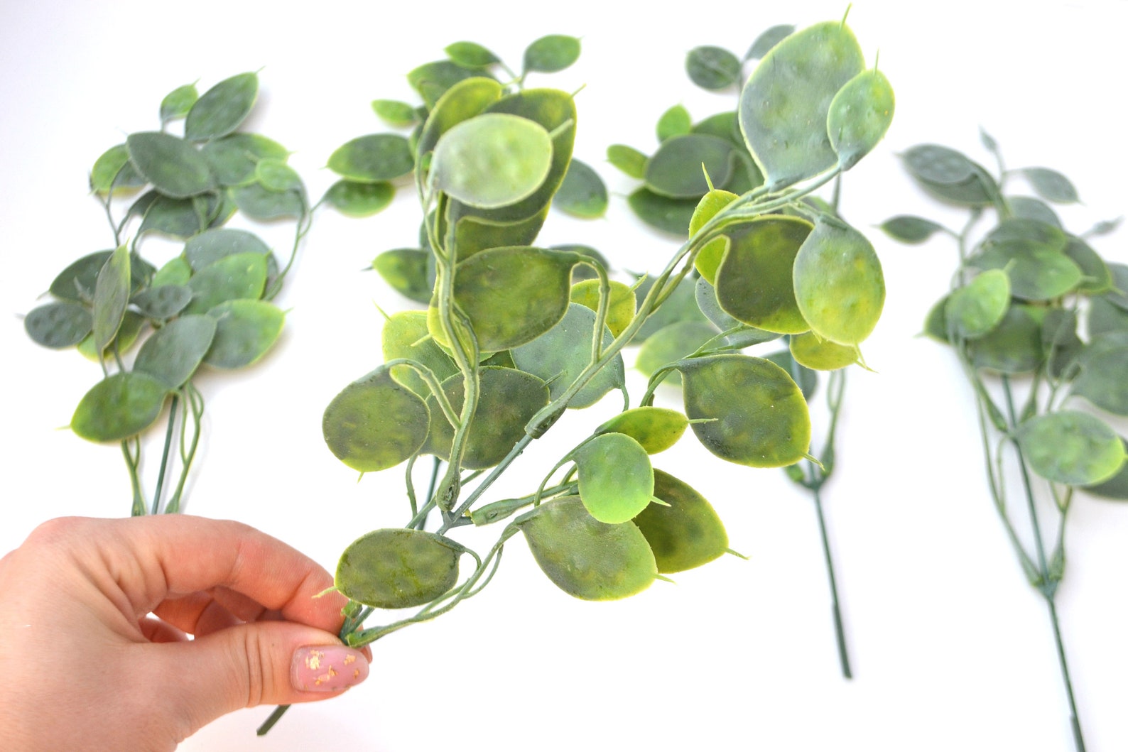 5 Artificial Greenery Leaves Stems Faux Greenery Stems Fake - Etsy