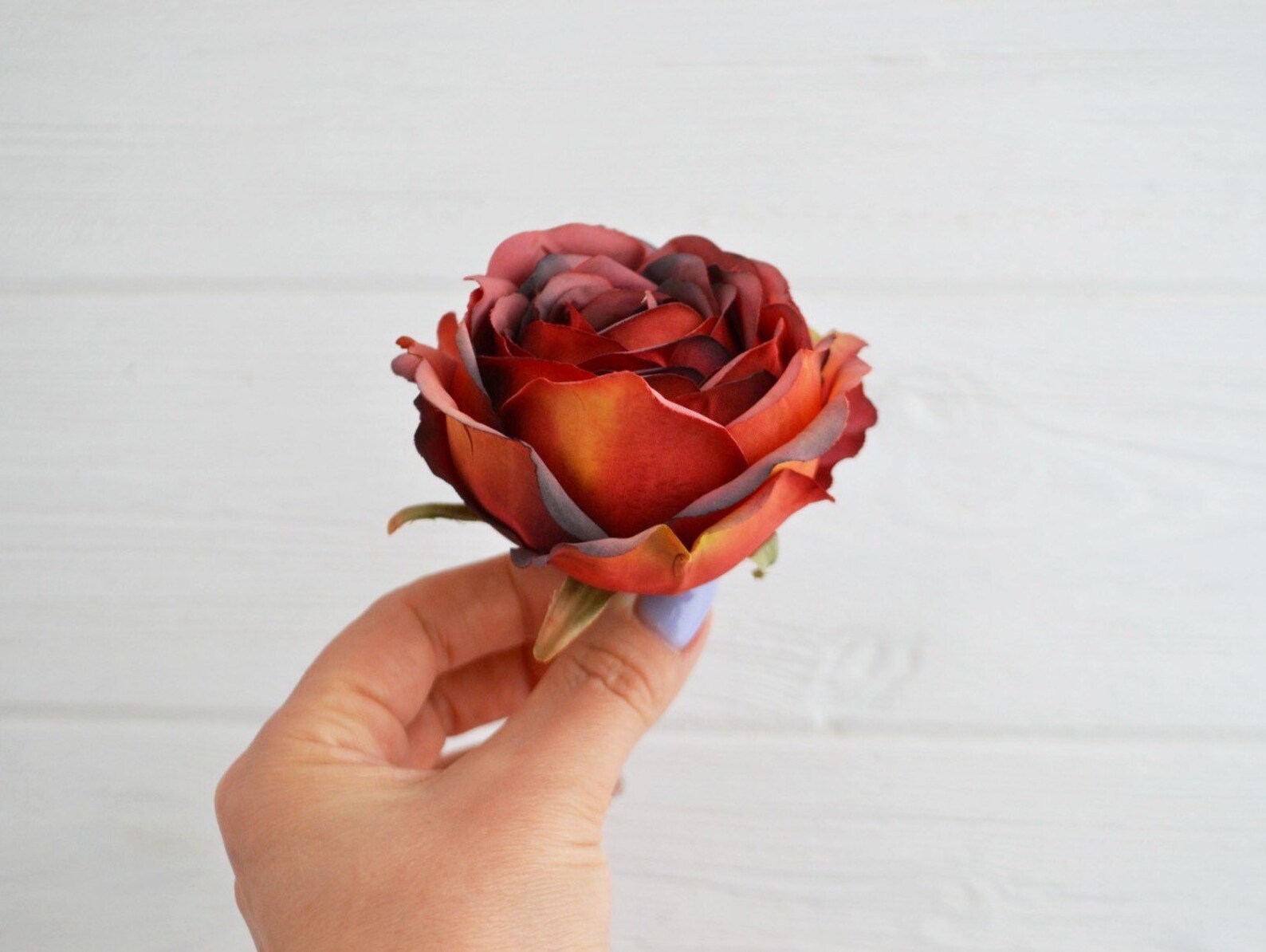 Rust artificial rose head Silk roses Fake flowers Faux rose 8 | Etsy