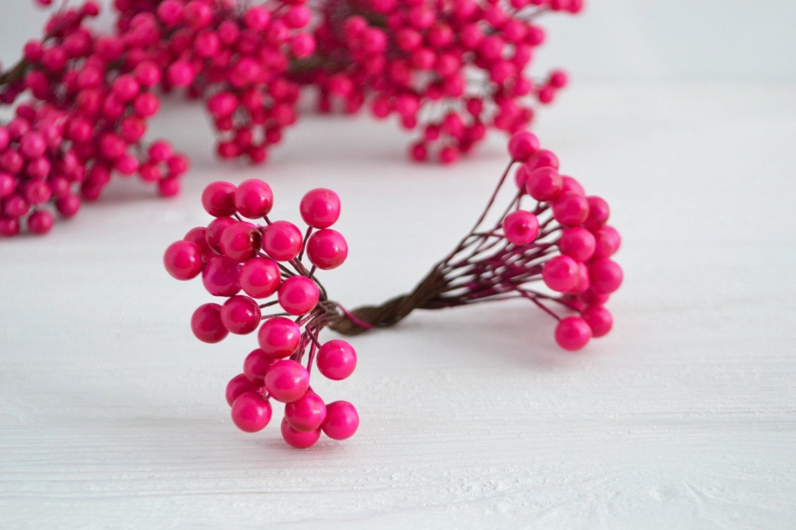 Artificial berries Hot Pink berry Fake berry Faux fruit Berry | Etsy