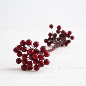 Artificial Berry Burgundy Berries Faux Berry Fake Fruits Berry Bundles ...