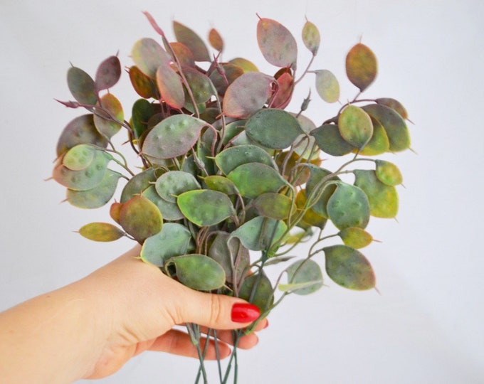 Artificial Greenery 5 Stems Fake Leaves Fall Greenery Floral Filler ...