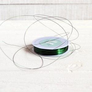 Copper Wire Green 0.3 Mm 50 Meter Wire Wrapping Crochet Steel Beading ...
