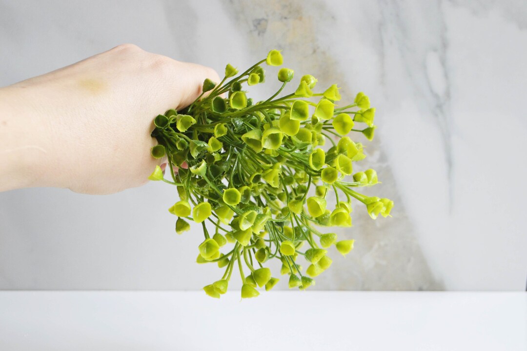 20 Sprigs Green Artificial Plants Fake Greenery Faux Baby's Breath ...