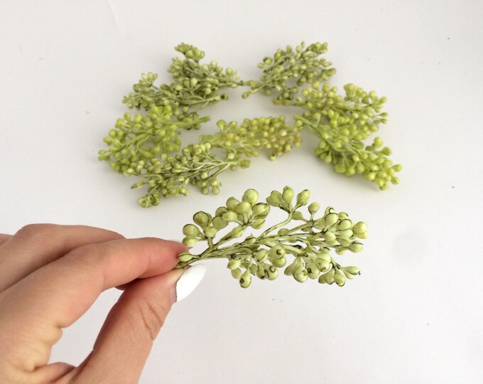 9 Sprigs Artificial Berries Floral Filler Faux Berry Fake Plants Spring ...