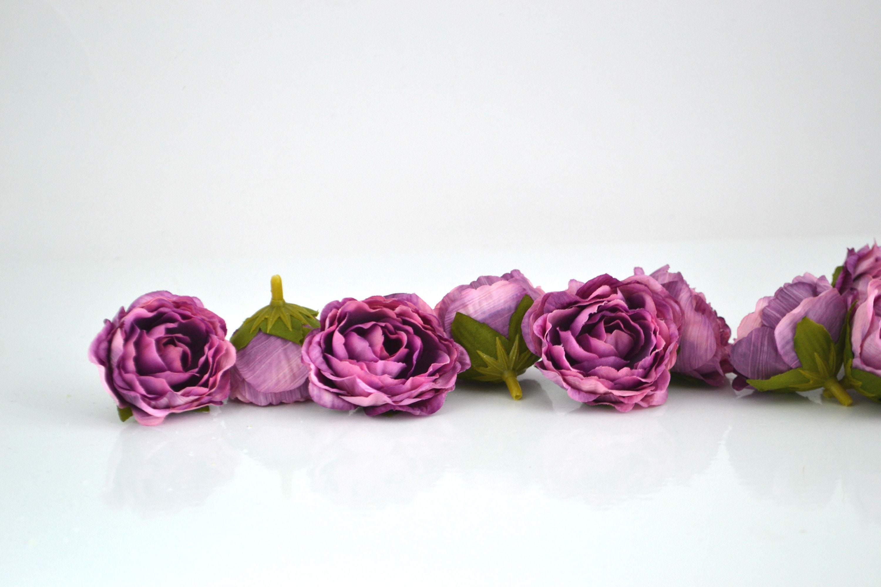 Small Silk Rose Head Purple Artificial Roses Fake Flowers Faux - Etsy