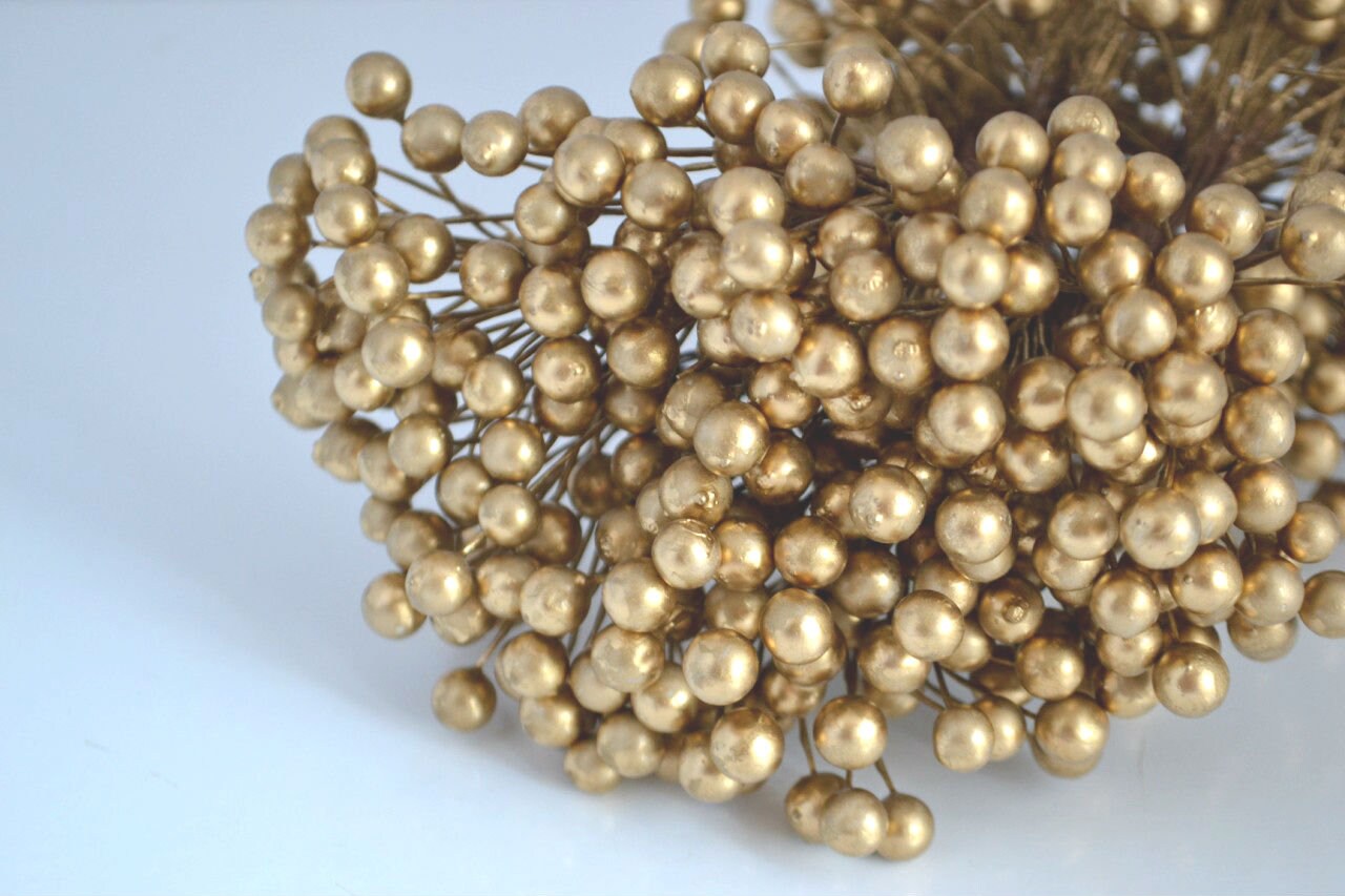 Artificial berry Gold berries Fake berry Faux fruit Berry on | Etsy