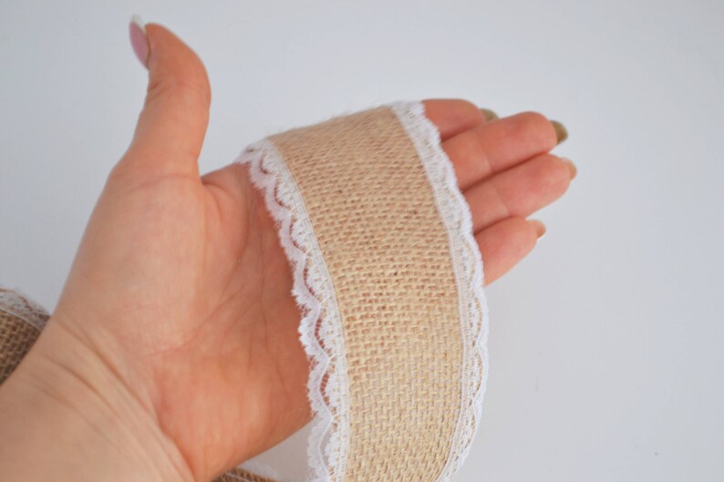 Burlap Ribbon Lace 5 Cm 2''/2 M Rustic Home Decor - Etsy