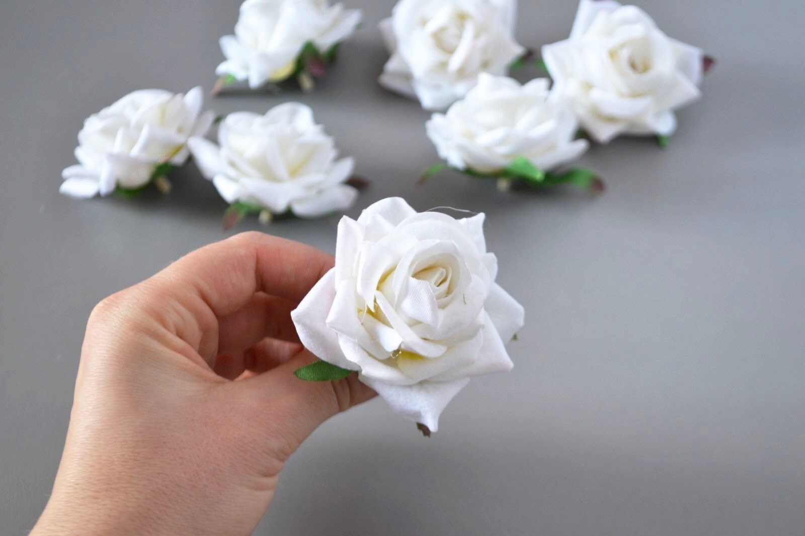 Silk Artificial Rose Heads Velvet Roses Fake Flowers Faux - Etsy