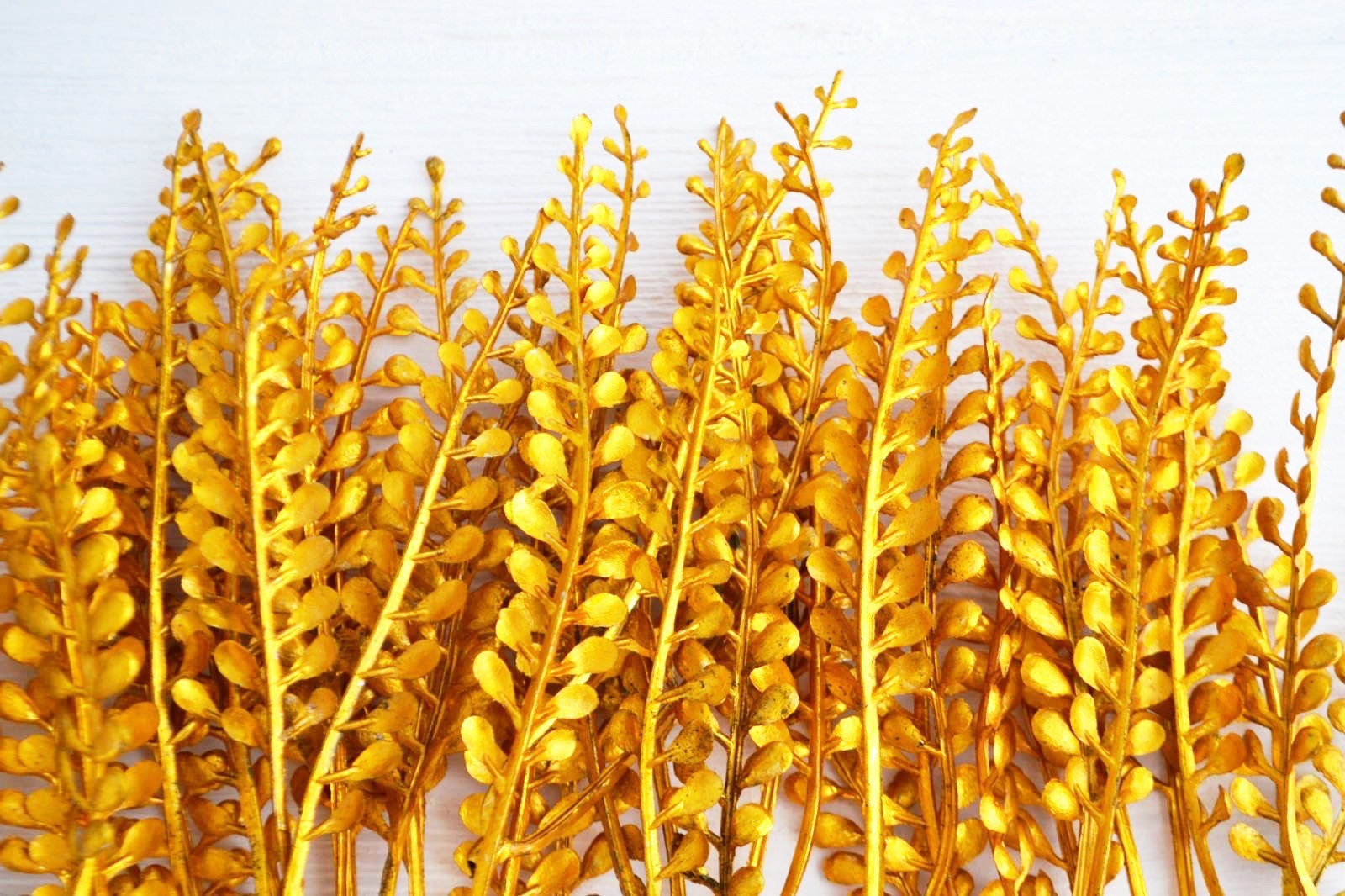 21 Gold artificial double leaves Fake leaves Faux foliage | Etsy