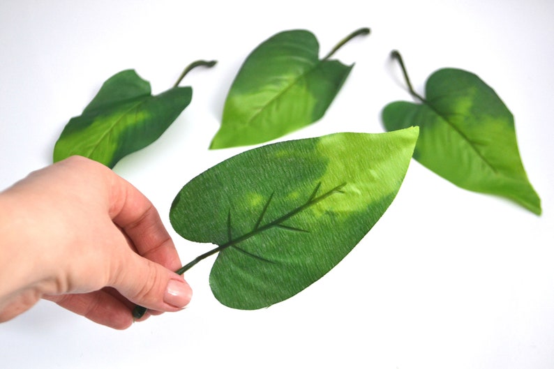 Artificial leaves Greenery decorations Faux leaves Green | Etsy