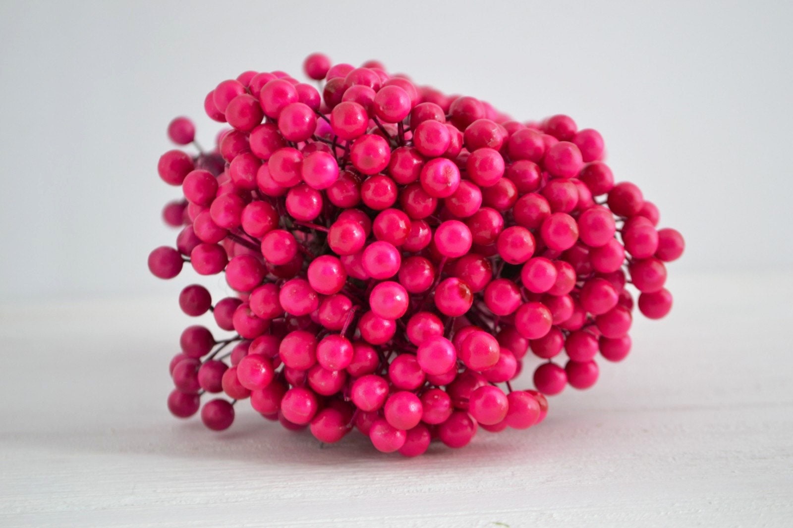 Artificial Berries Hot Pink Berry Fake Berry Faux Fruit Berry - Etsy