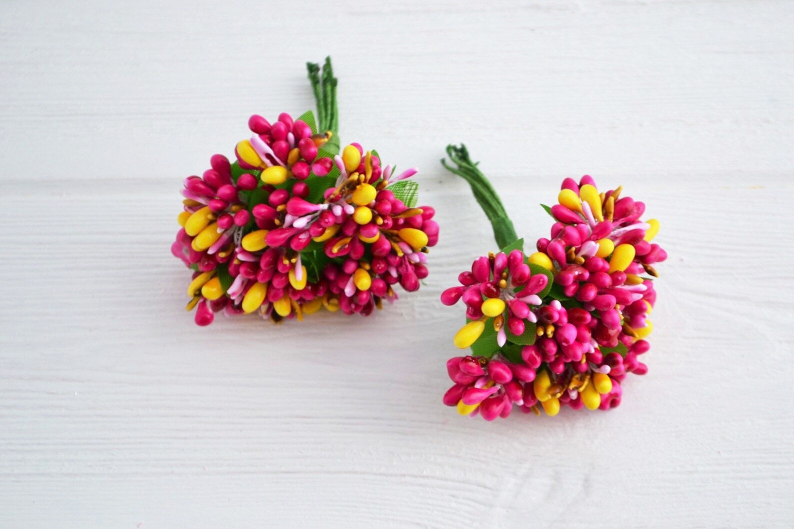 24 Flower stamens Berry stems Artificial flower decor Fake | Etsy