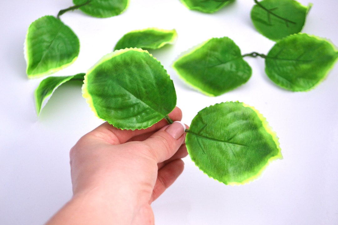 Silk Artificial Leaves, Faux Leaves, Double Flower Leaves, Wreath ...
