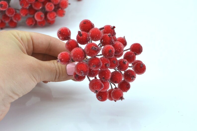 Artificial Frozen Berry Red Berries Fake Berry Berry Bunch - Etsy