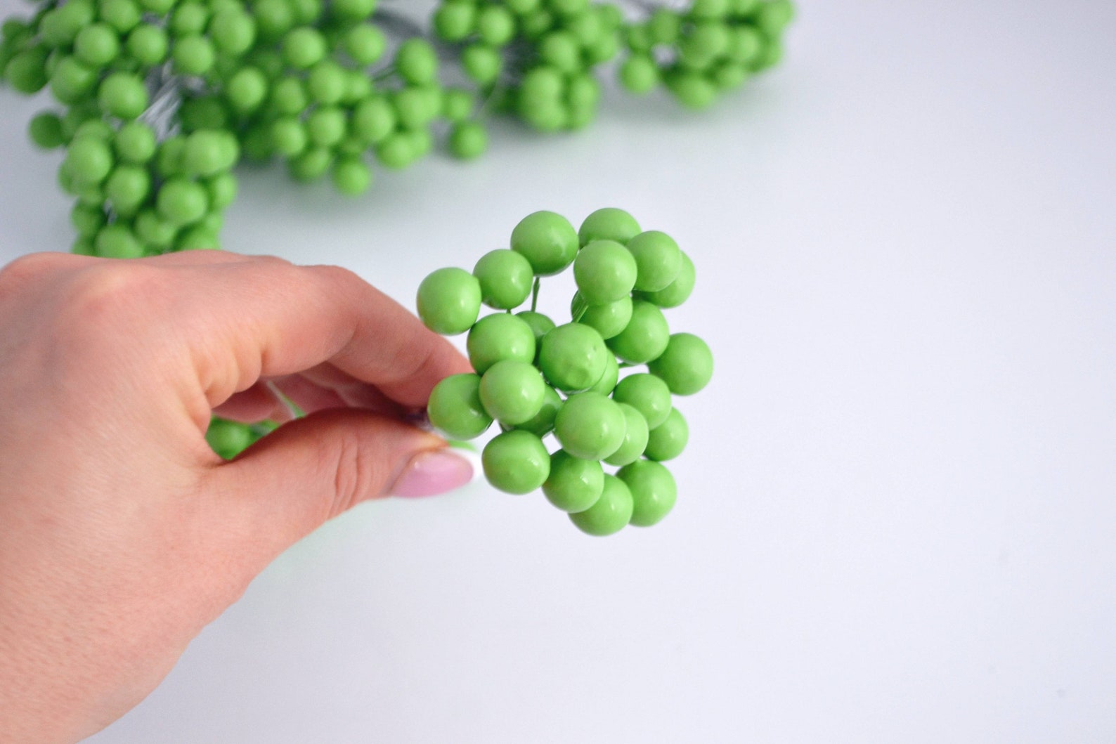 Green Mint Artificial Berries Fake Berry Faux Fruit Spring - Etsy