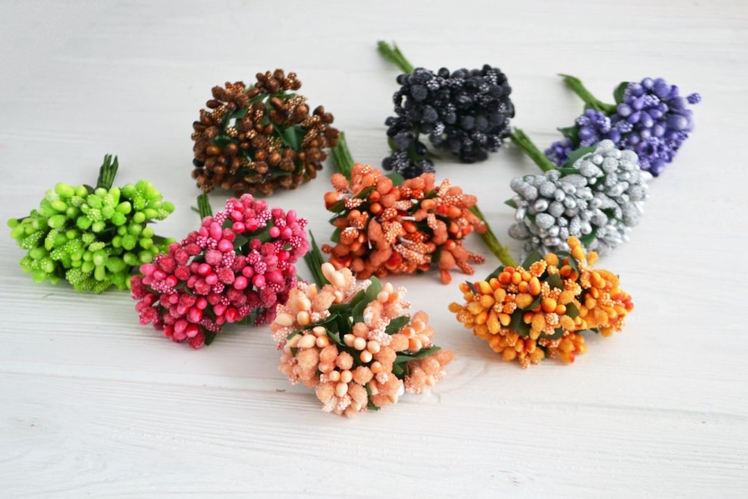 Artificial Berry Flower Stamens: Floral Arrangement Supply - Etsy