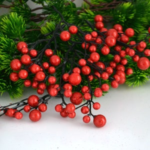 Artificial Red Berries Fake Berries Christmas Berry Faux - Etsy