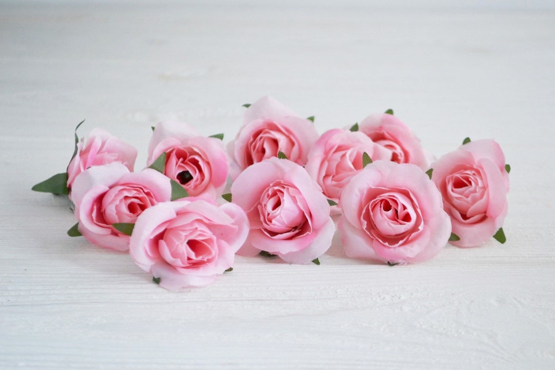 Baby Pink Artificial Roses Silk Rose Blush Pink Flowers Pale - Etsy