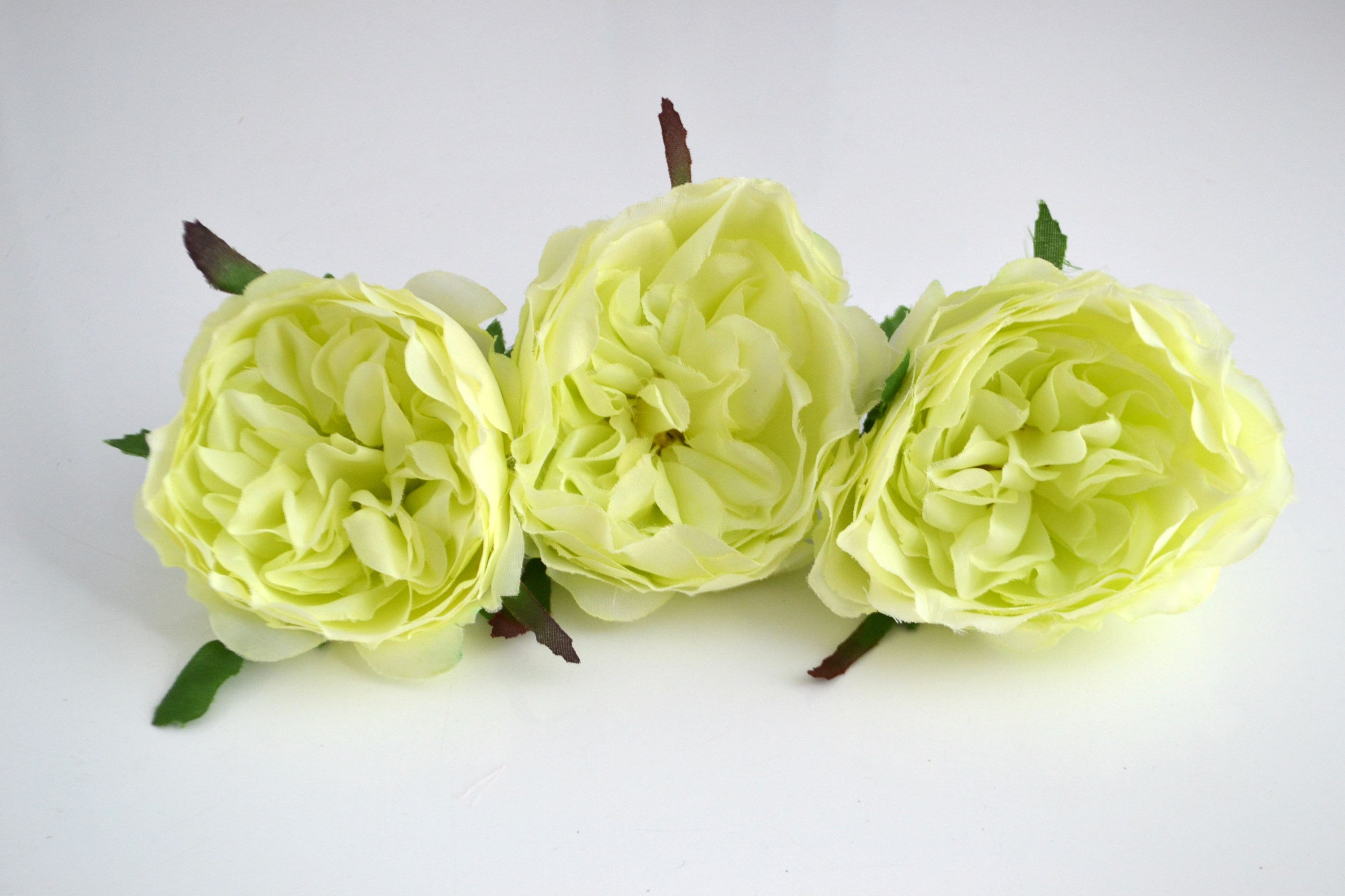 3 Pcs Silk Artificial Rose Light Green Flowers Faux Rose Fake | Etsy