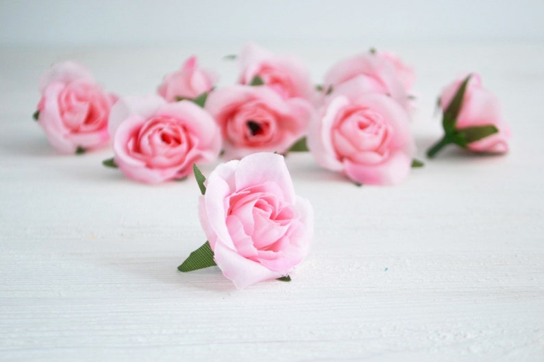 Baby Pink Artificial Roses Silk Rose Blush Pink Flowers Pale - Etsy