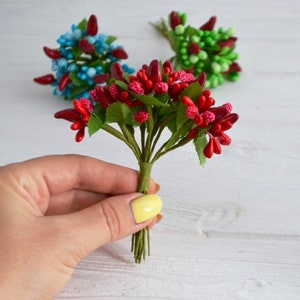 Flower Stamens Decorative Peppers Fake Flowers Faux Flowers Artificial ...