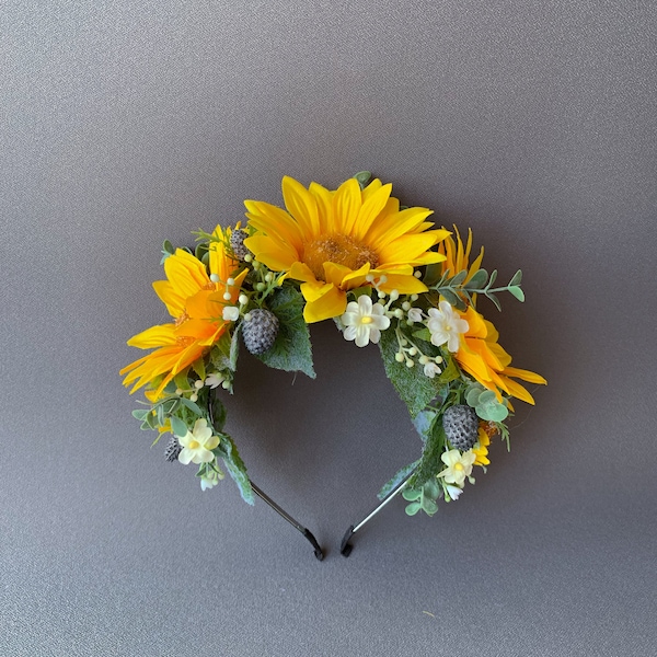 Sunflower Crown - Etsy