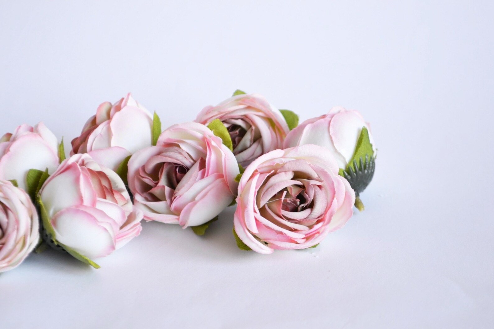 Artificial Small Roses Ivory/pink Flowers Fake Rose Faux | Etsy