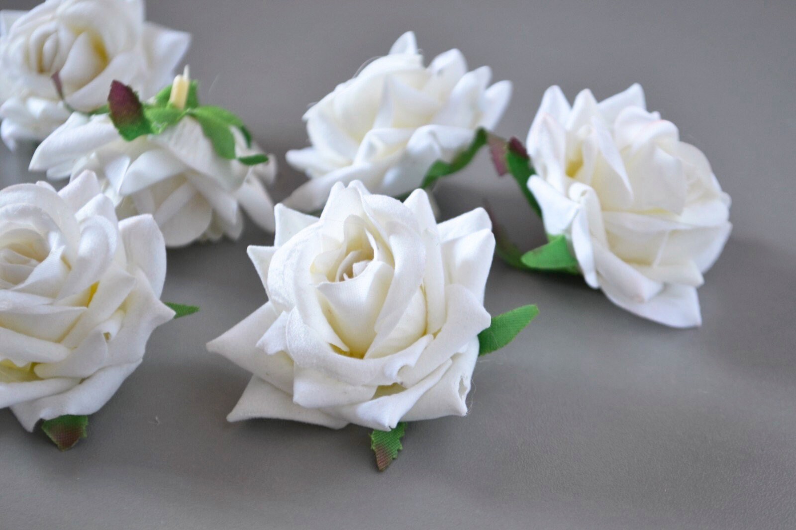 Silk Artificial Rose Heads Velvet Roses Fake flowers Faux | Etsy