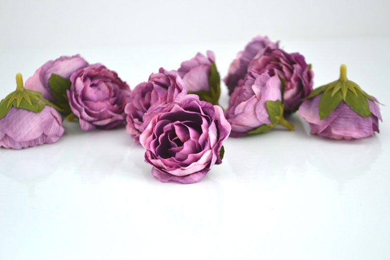 Small Silk Rose Head Purple Artificial Roses Fake Flowers Faux - Etsy