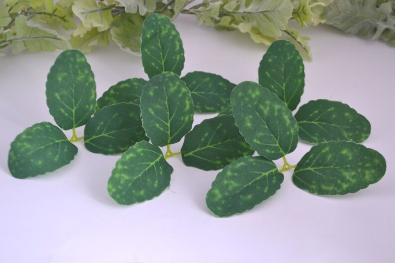 Artificial Green Leaves Faux Triple Leaves Fake Plants Tree Leavesfor ...