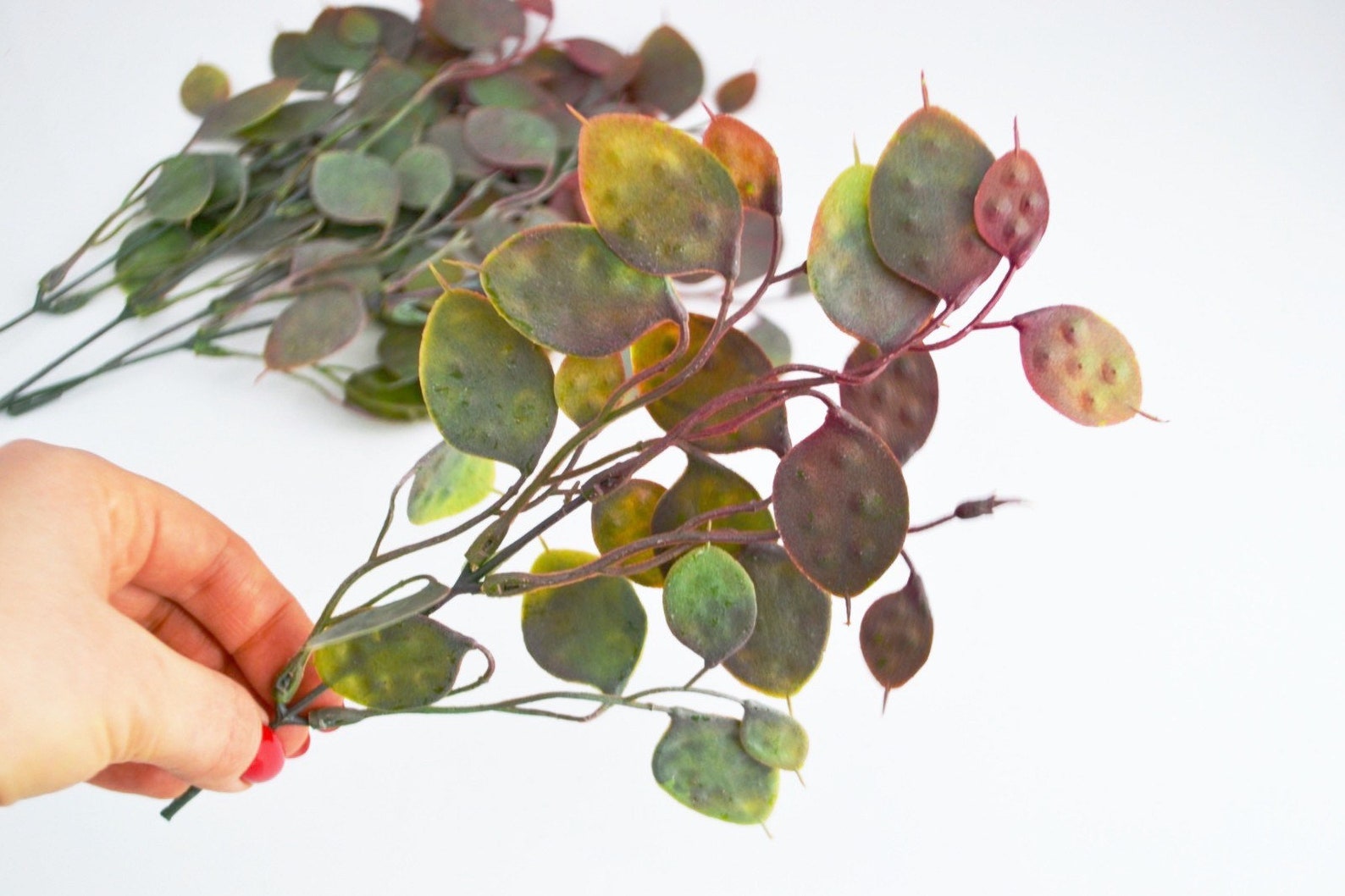 Artificial greenery 5 stems Fake leaves Fall greenery Floral | Etsy