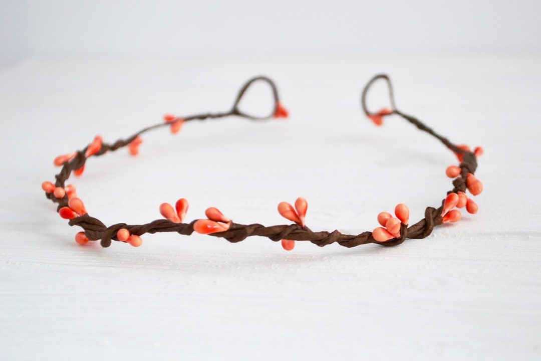 Orange Stamen Flower Crown Base: DIY Headband Supply - Etsy