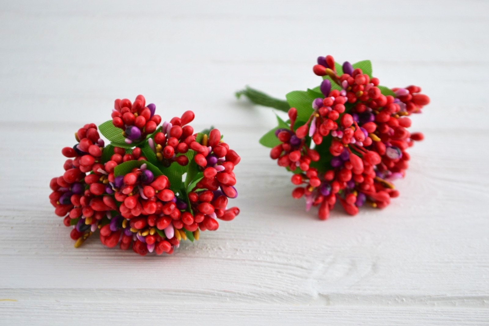 24 Flower Stamens Berry Stems Artificial Flower Decor Fake - Etsy