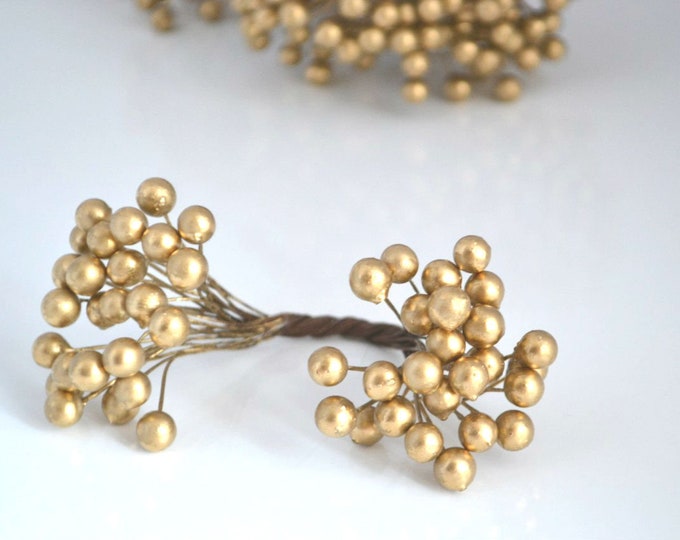Artificial Berry Gold Berries Fake Berry Faux Fruit Berry on - Etsy