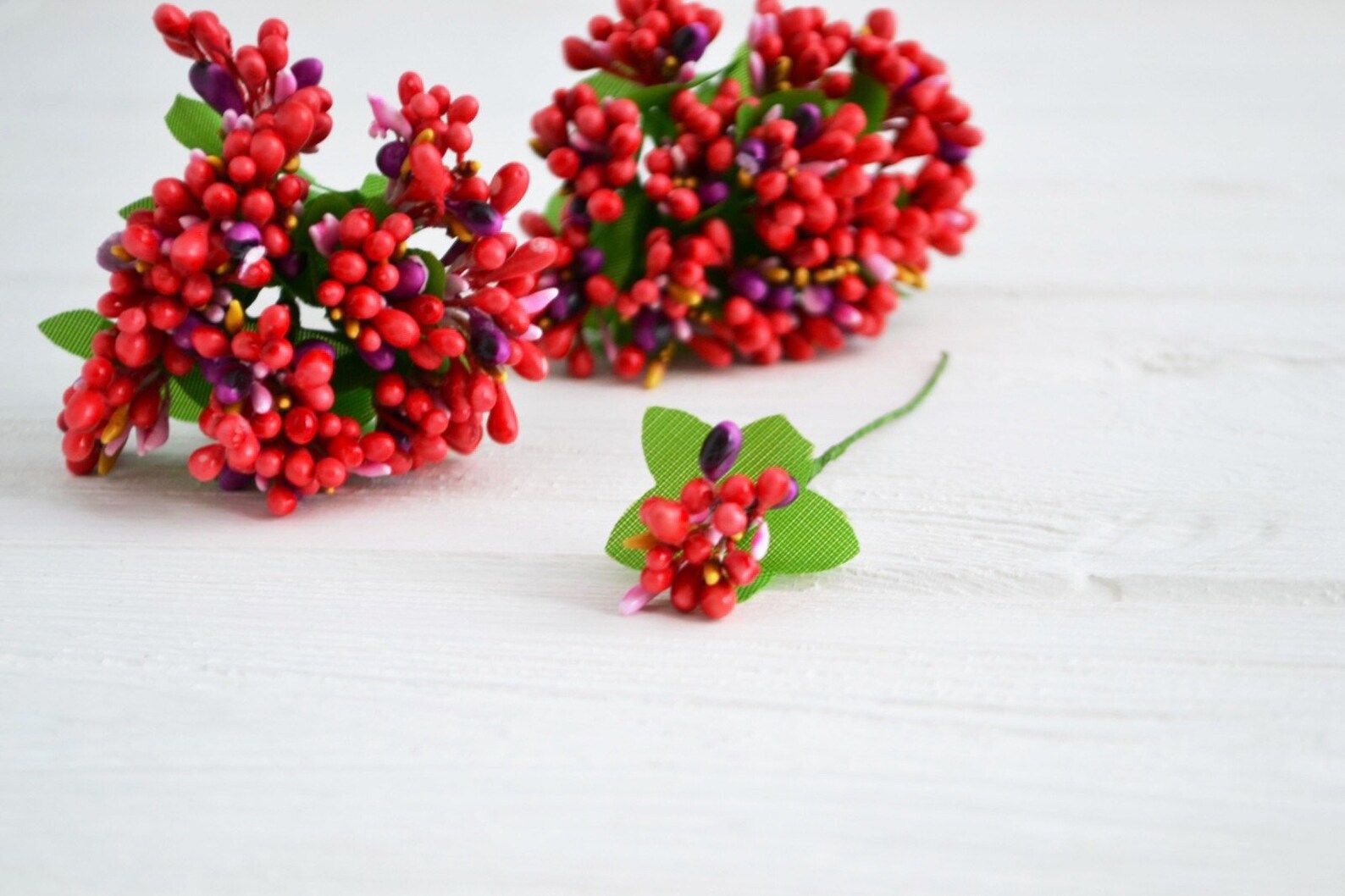 24 Flower Stamens Berry Stems Artificial Flower Decor Fake - Etsy