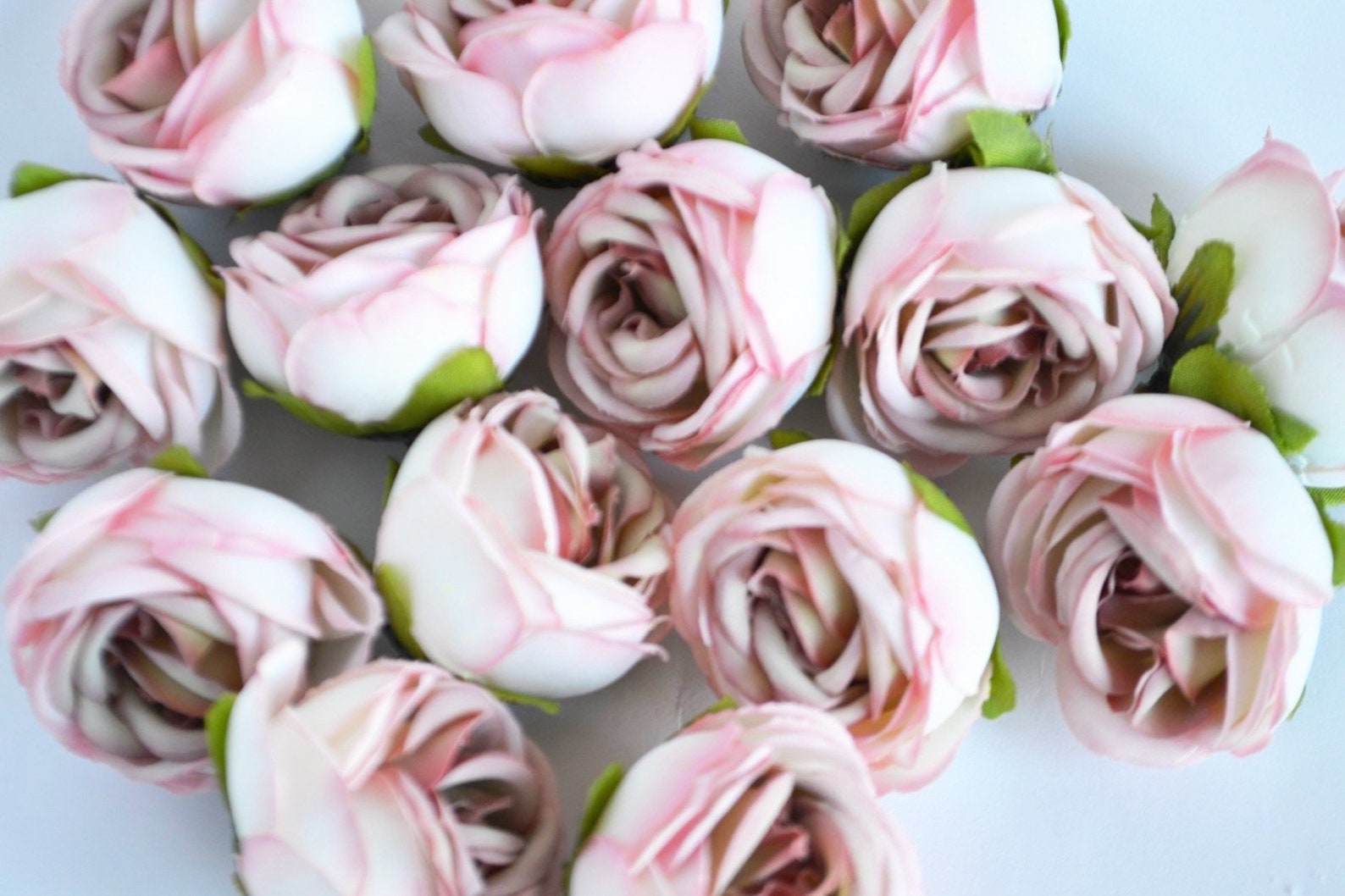 Artificial Small Roses Ivory/pink Flowers Fake Rose Faux | Etsy