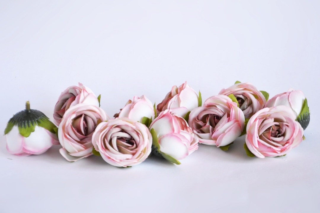 Artificial Small Roses, Ivory/pink Flowers, Fake Rose, Faux Flower ...