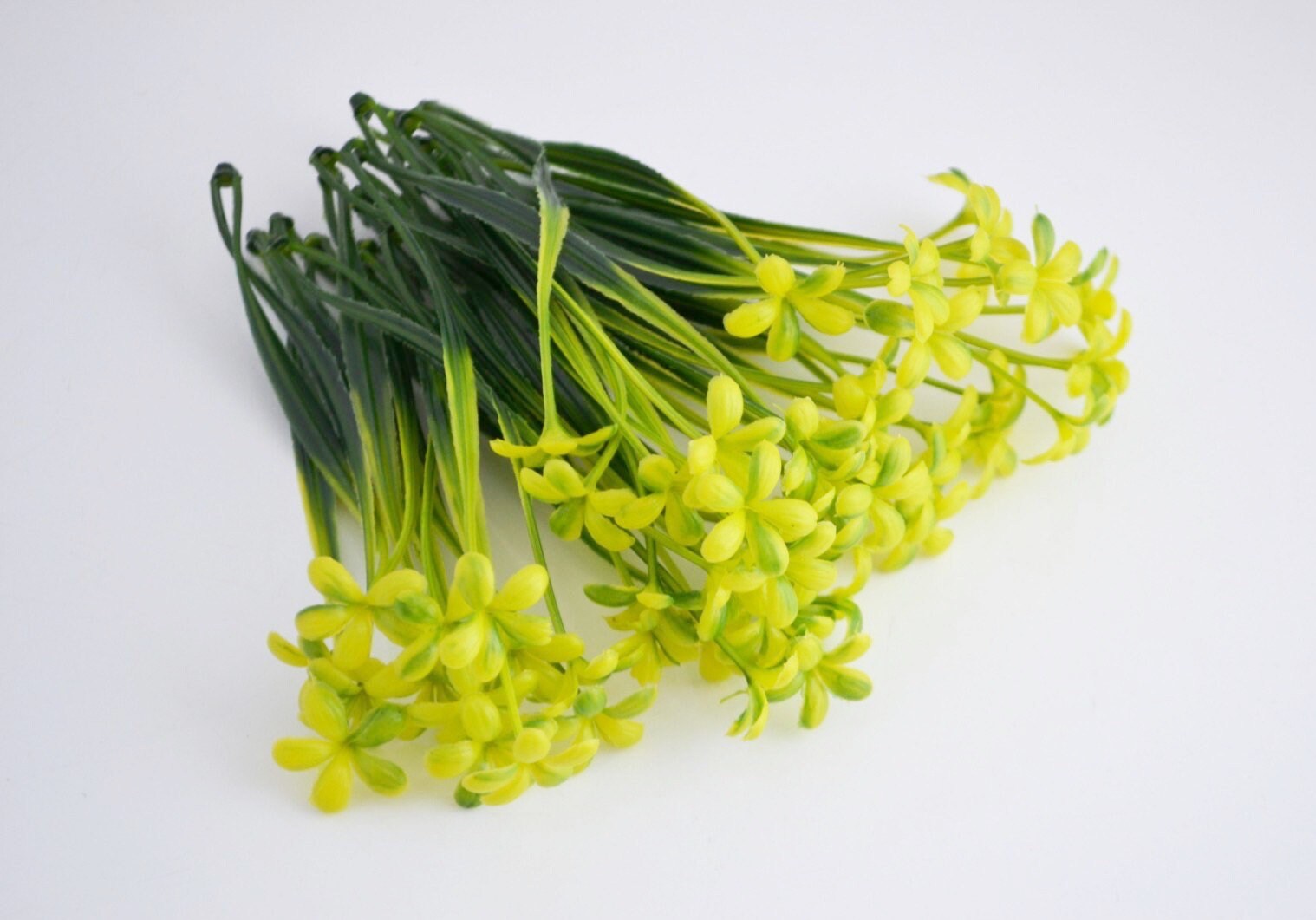 28 Stems With Flowers Light Green Artificial Greenery Fake - Etsy
