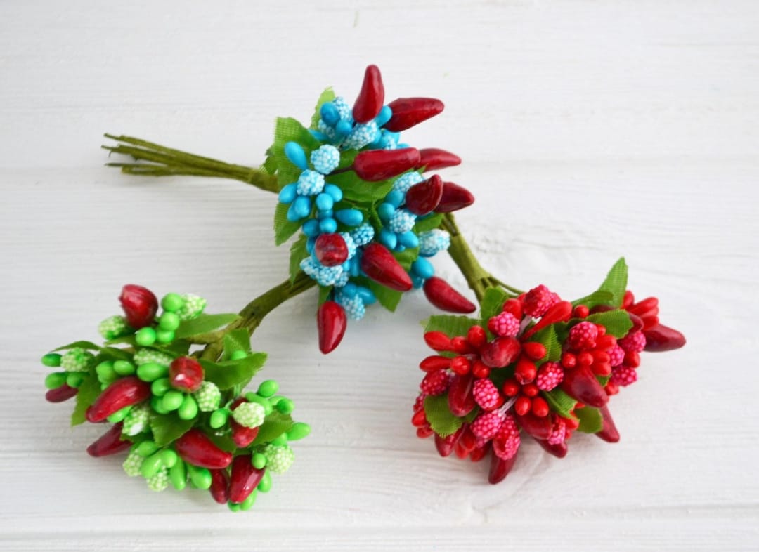 Flower Stamens Decorative Peppers Fake Flowers Faux Flowers Artificial ...