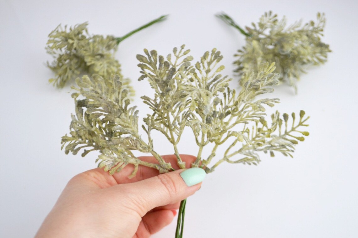 Artificial Greenery 3 Pieces Fake Plants Floral Filler Dusty - Etsy