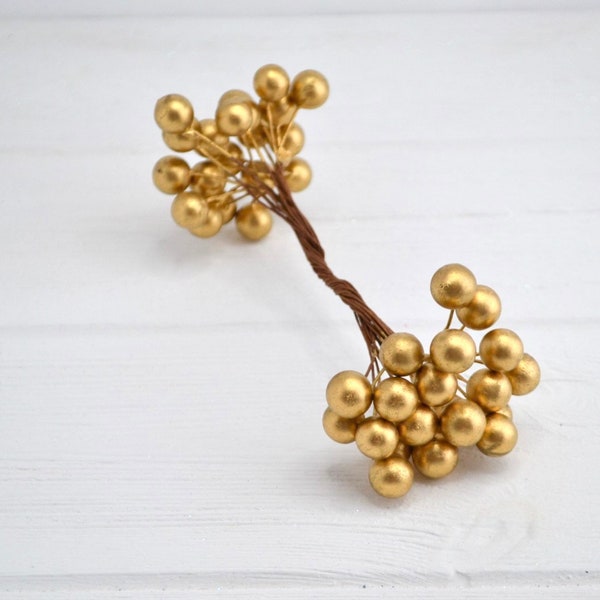 Gold Berries Artificial - Etsy