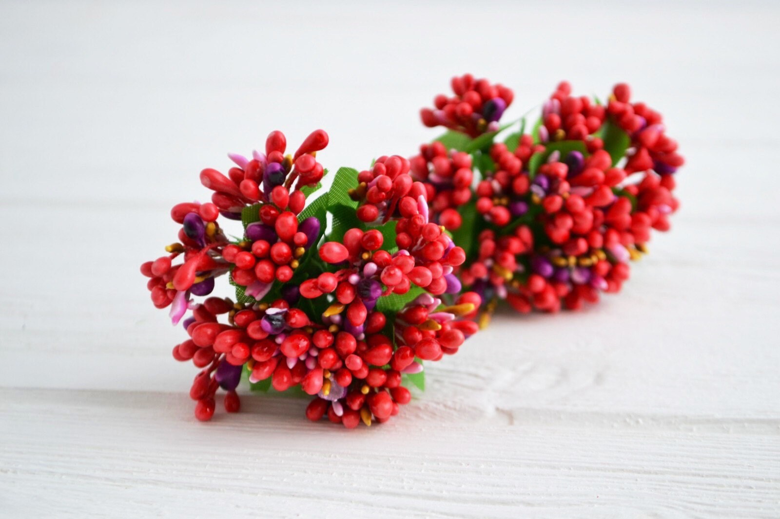 24 Flower Stamens Berry Stems Artificial Flower Decor Fake - Etsy