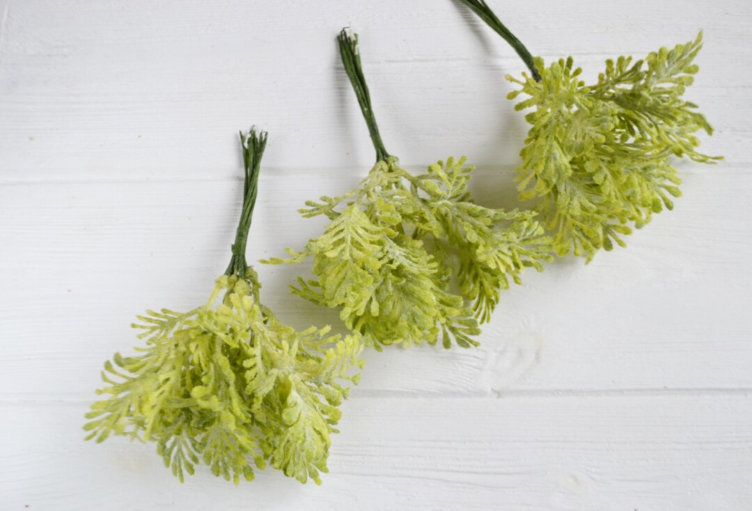 Artificial Greenery 3 Pieces Fake Plants Floral Filler Dusty Greenery ...