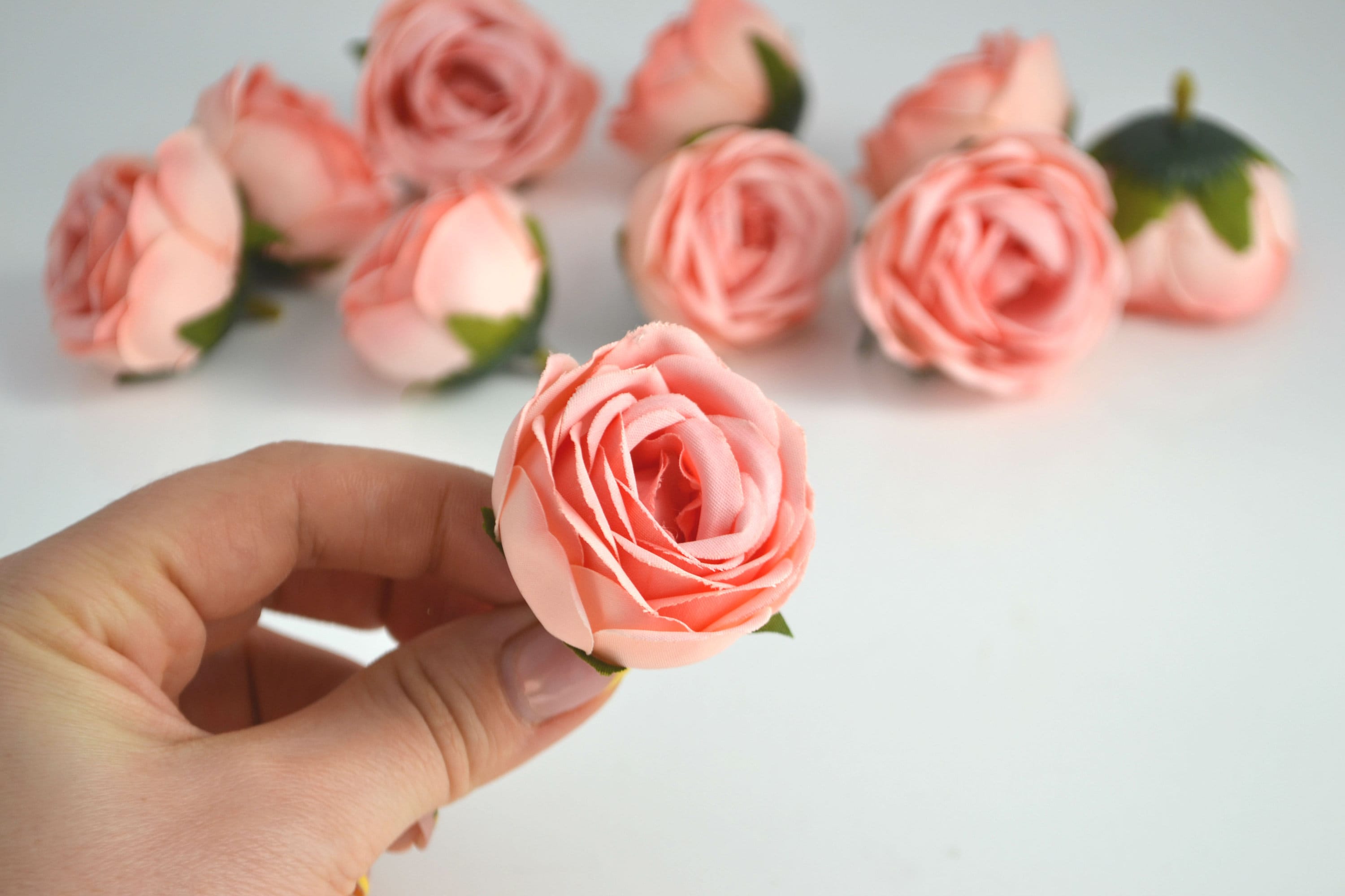 Coral Silk Roses Small Flowers Fake Rose Faux Roses Flower - Etsy