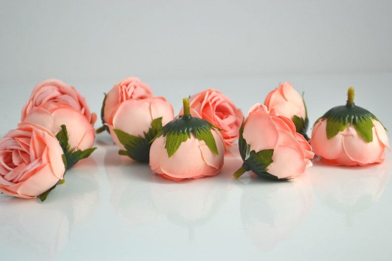 Coral Silk Roses Small Flowers Fake Rose Faux Roses Flower - Etsy