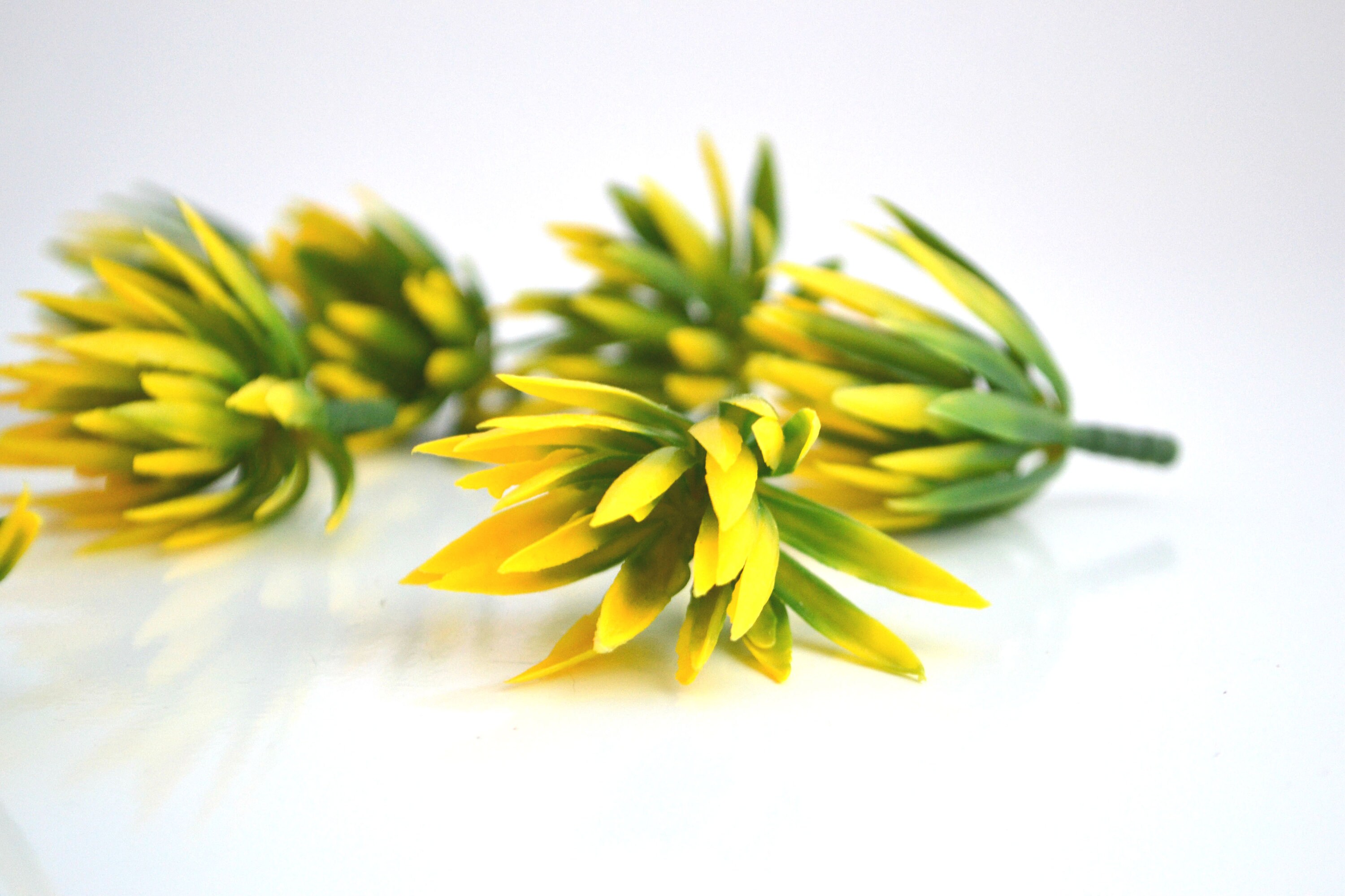 9 Pieces Fake flower filler Yellow plastic greenery Artificial | Etsy