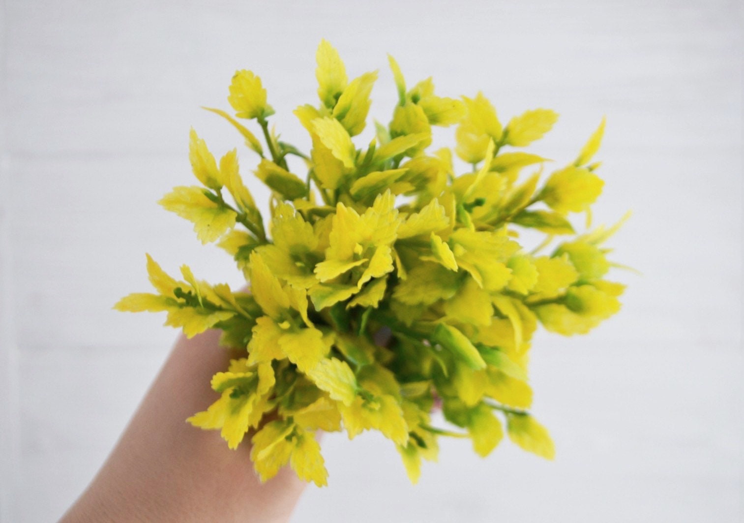 25 Pieces Artificial Greenery Small Filler Fake Leaves Yellow - Etsy